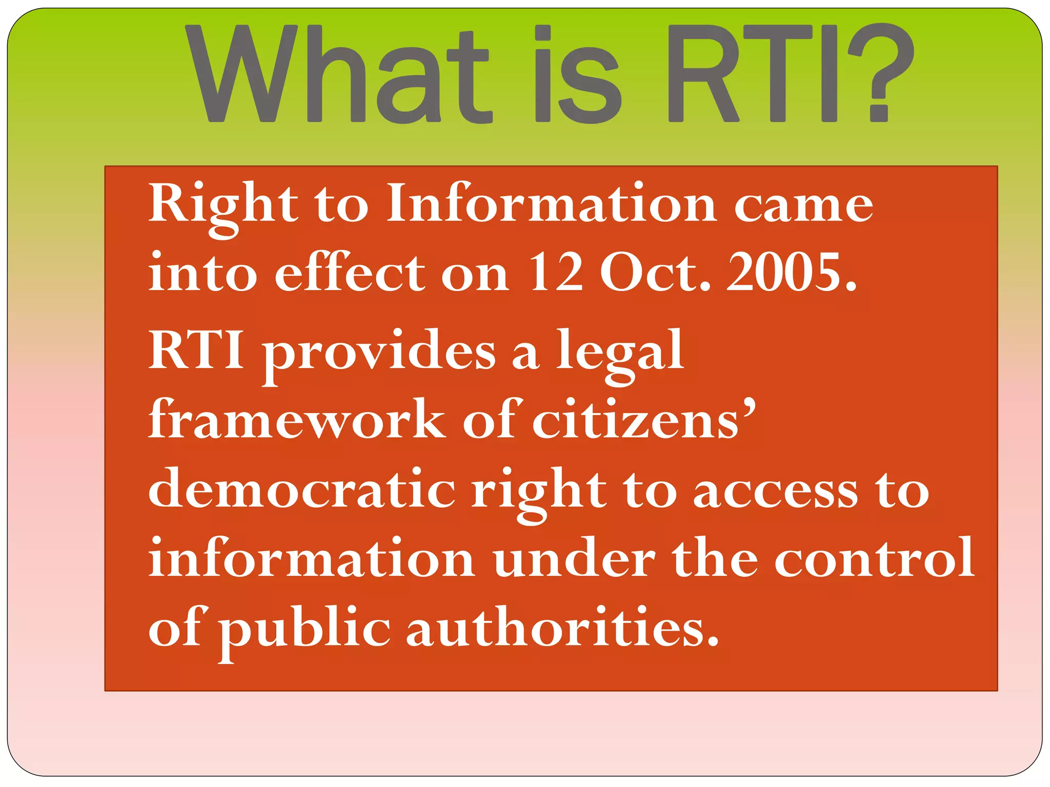 Presentation on RTI | PDF
