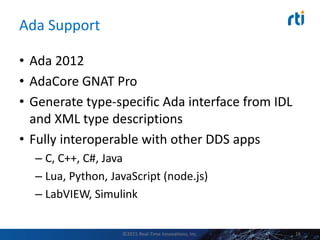 Developing Mission-Critical Avionics and Defense Systems with Ada and DDS | PPT
