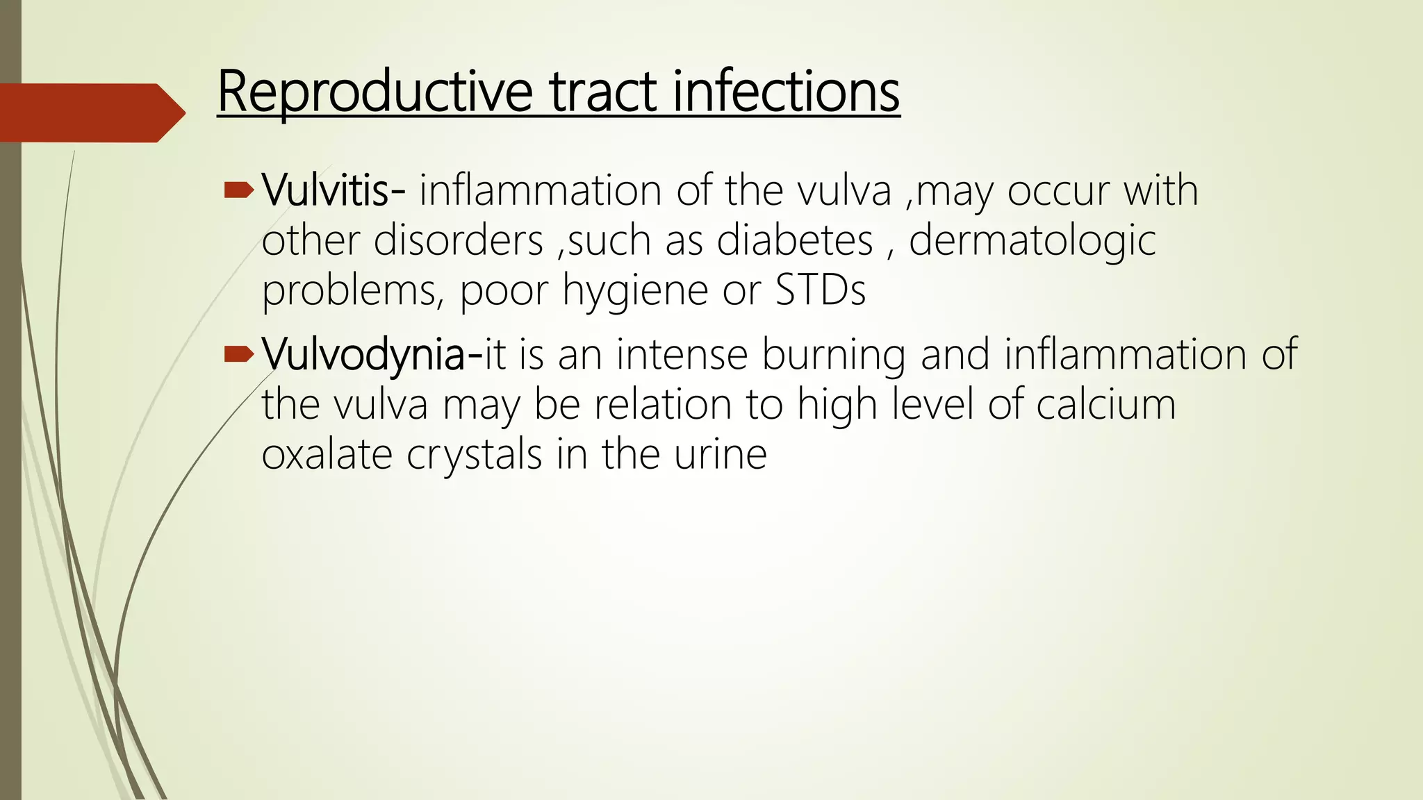 Reproductive tract infection | PPTX