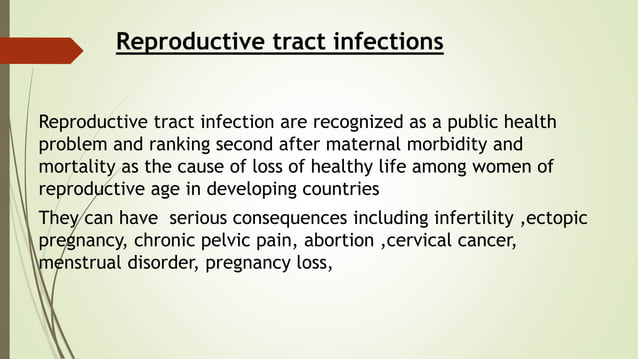 Reproductive tract infection | PPT