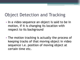 Real Time Object Tracking | PPTX