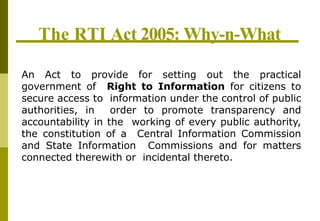 RTI Act | PPT
