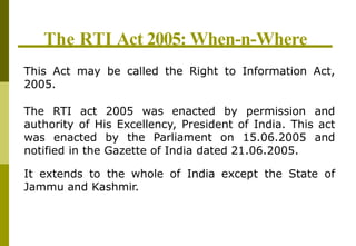 RTI Act | PPTX