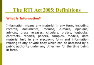 RTI Act | PPT