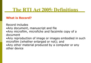 RTI Act | PPT