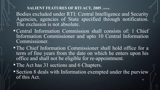 RIGHT TO INFORMATION ACT 2005 PRESENTATION | PPT