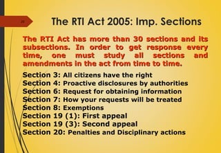 RTI Act 2005 | PPT