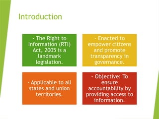 RTI_Act_2005_Telangana is applicaiton of rti understanding | PPTX