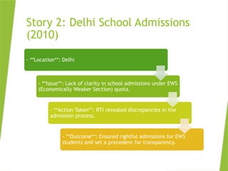 RTI_Act_2005_Telangana is applicaiton of rti understanding | PPTX