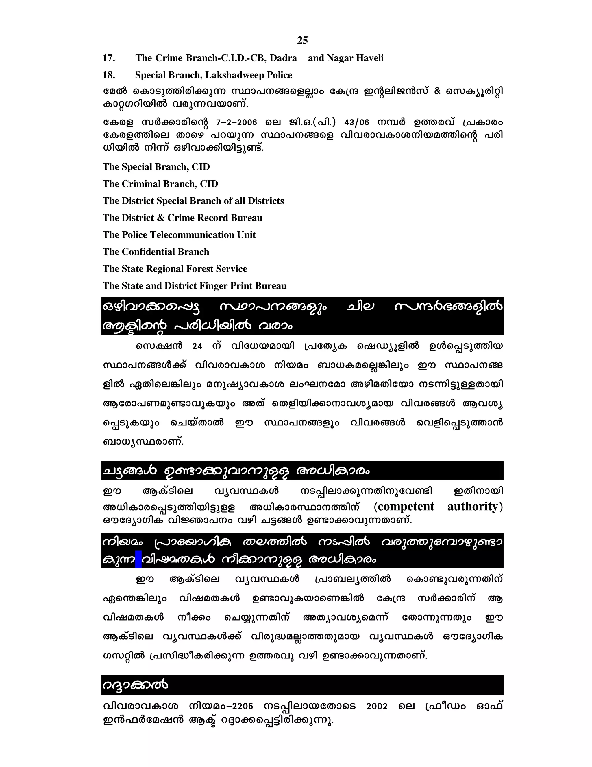 vivaravakasaniyamam RTI Act Hand book Malayalam | PDF