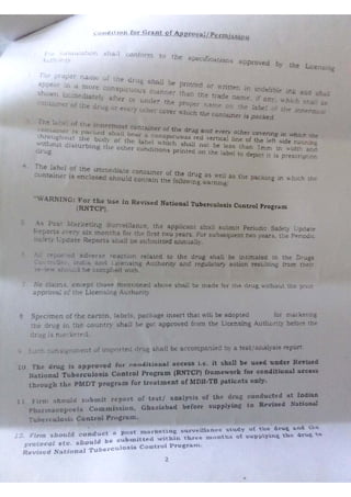 DCGI Approval for Bedaquiline | PDF