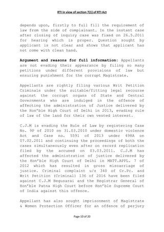 RTI dated 22.04.2018 against Department of Justice | PDF
