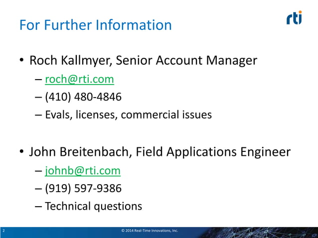 Introduction to RTI DDS | PPTX | Databases | Computer Software and Applications