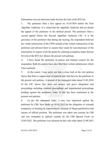 Rti delhi hc judgment | PDF