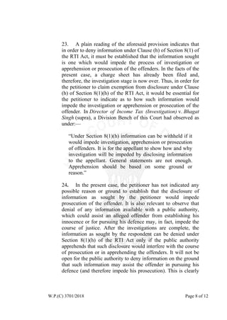Rti delhi hc judgment | PDF