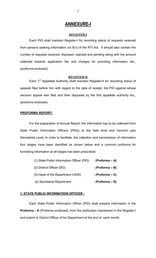 Rti go annexure-1 | PDF