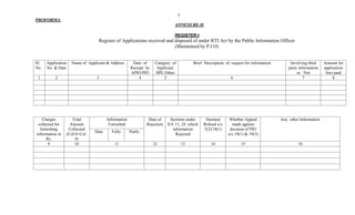 Rti go annexure-1 | PDF
