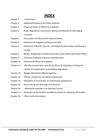 RIGHT TO INFORMATION MANUAL 2018 uploaded T James Joseph Adhikarathil ...