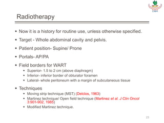 RADIOTHERAPY IN CARCINOMA OVARY | PDF