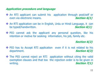 J&K RTI Act 2009 | PPTX