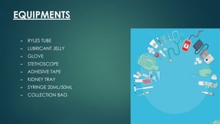 Ryles tube insertion in adults. Ppt for nurses | PDF