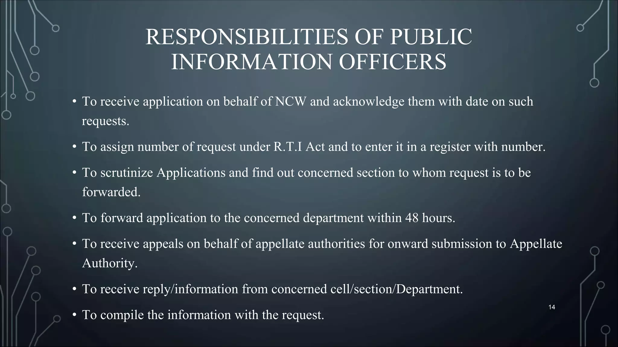 Duites and Responsibilities of Public Information Officer under the ...