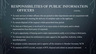 Duites and Responsibilities of Public Information Officer under the ...