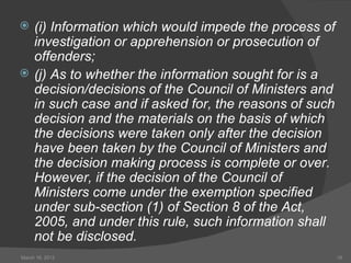 RTI Sikkim Rules ppt | PPT