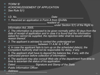 RTI Sikkim Rules ppt | PPT