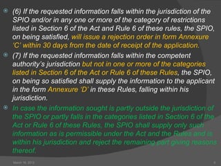 RTI Sikkim Rules ppt | PPT