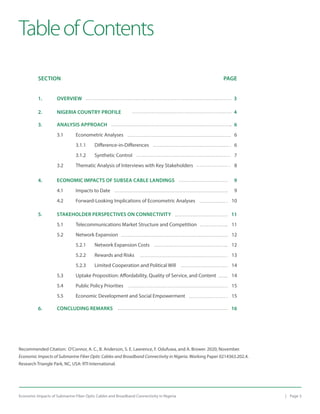 Economic impacts of submarine fiber optic cables and broadband ...