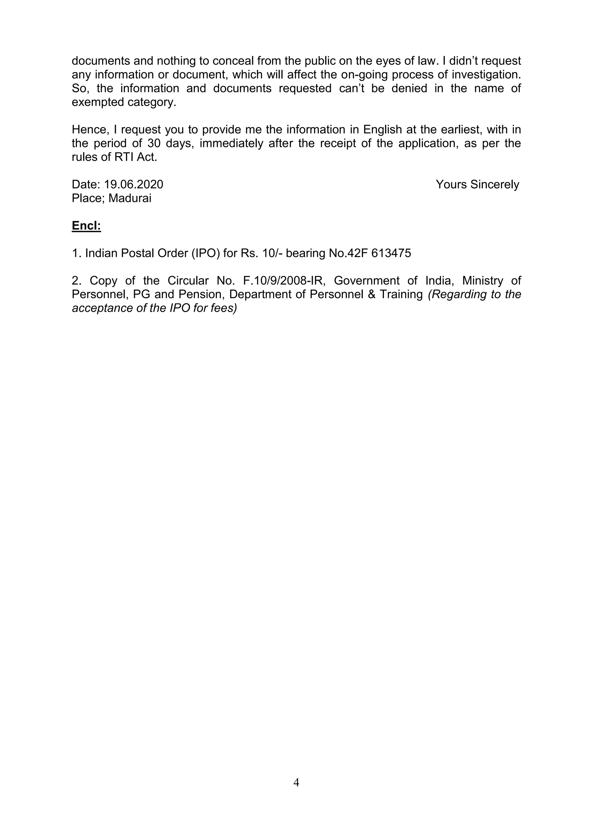Rti to delhi police adc ne 19.6.20