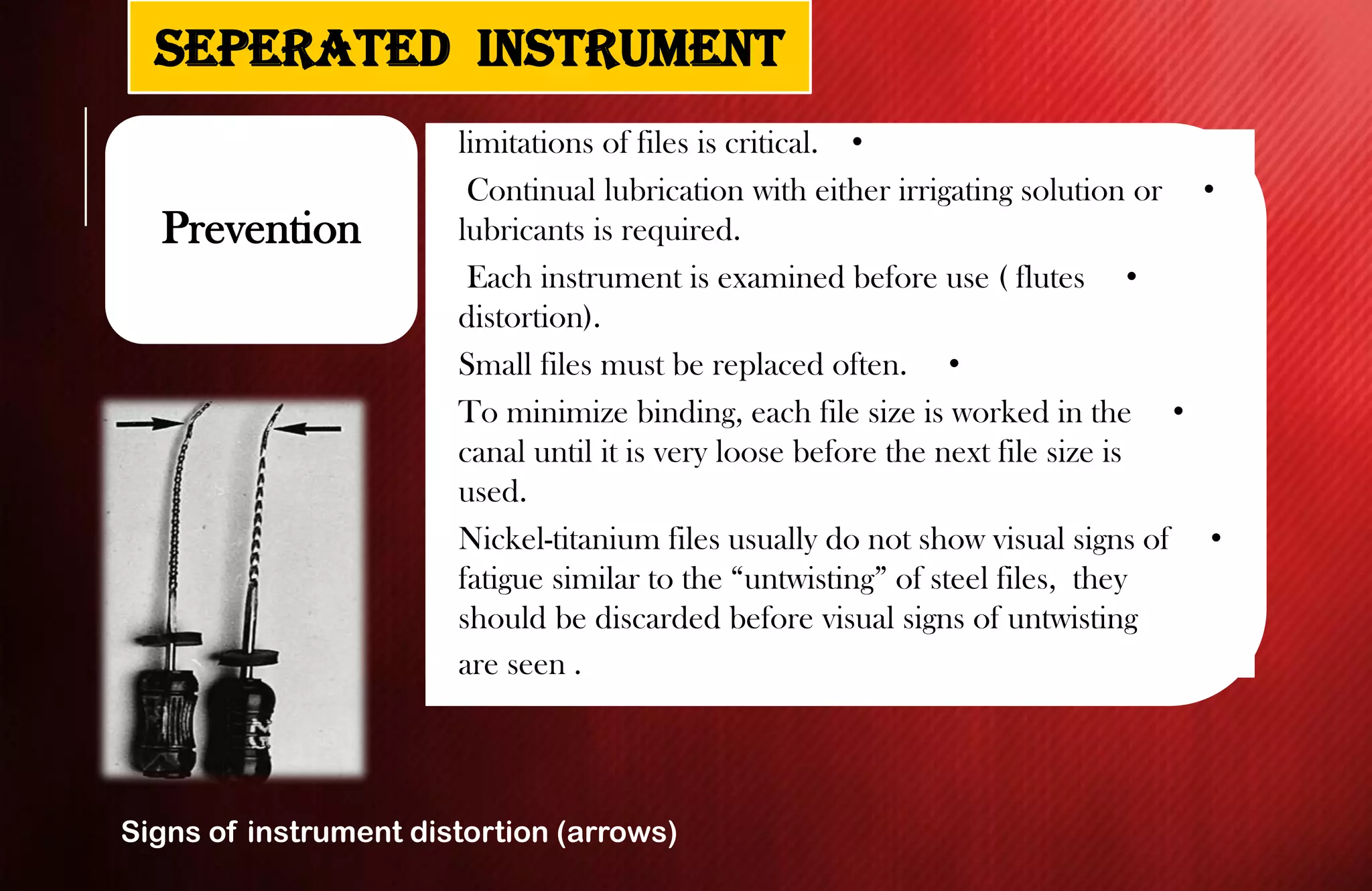Endodontic mishaps during RCT | PDF | Dental Health | Diseases and ...