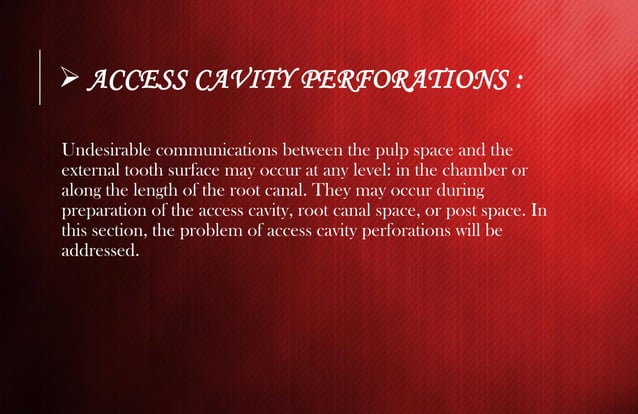 Endodontic mishaps during RCT | PDF | Dental Health | Diseases and ...