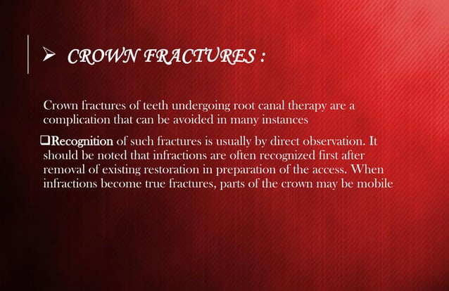 Endodontic mishaps during RCT | PDF | Dental Health | Diseases and ...