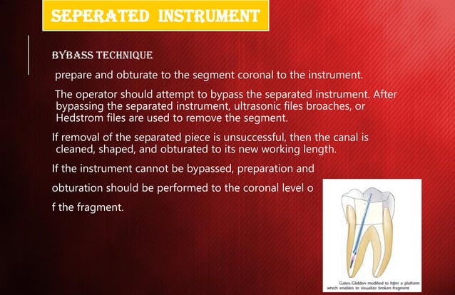 Endodontic mishaps during RCT | PDF | Dental Health | Diseases and ...
