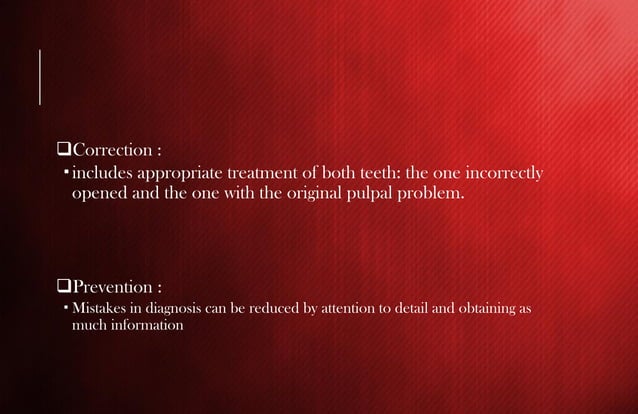 Endodontic mishaps during RCT | PDF | Dental Health | Diseases and ...