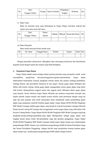 Rencana Tindak Lanju KMD Pramuka | DOCX