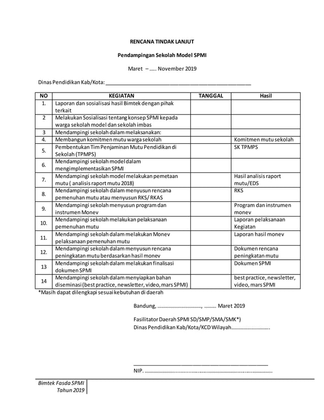 Rtl format-bimtek fasda spmi 2019 | PDF