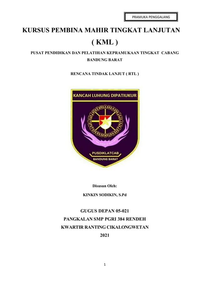 RENCANA TINDAK LANJUT KML | PDF