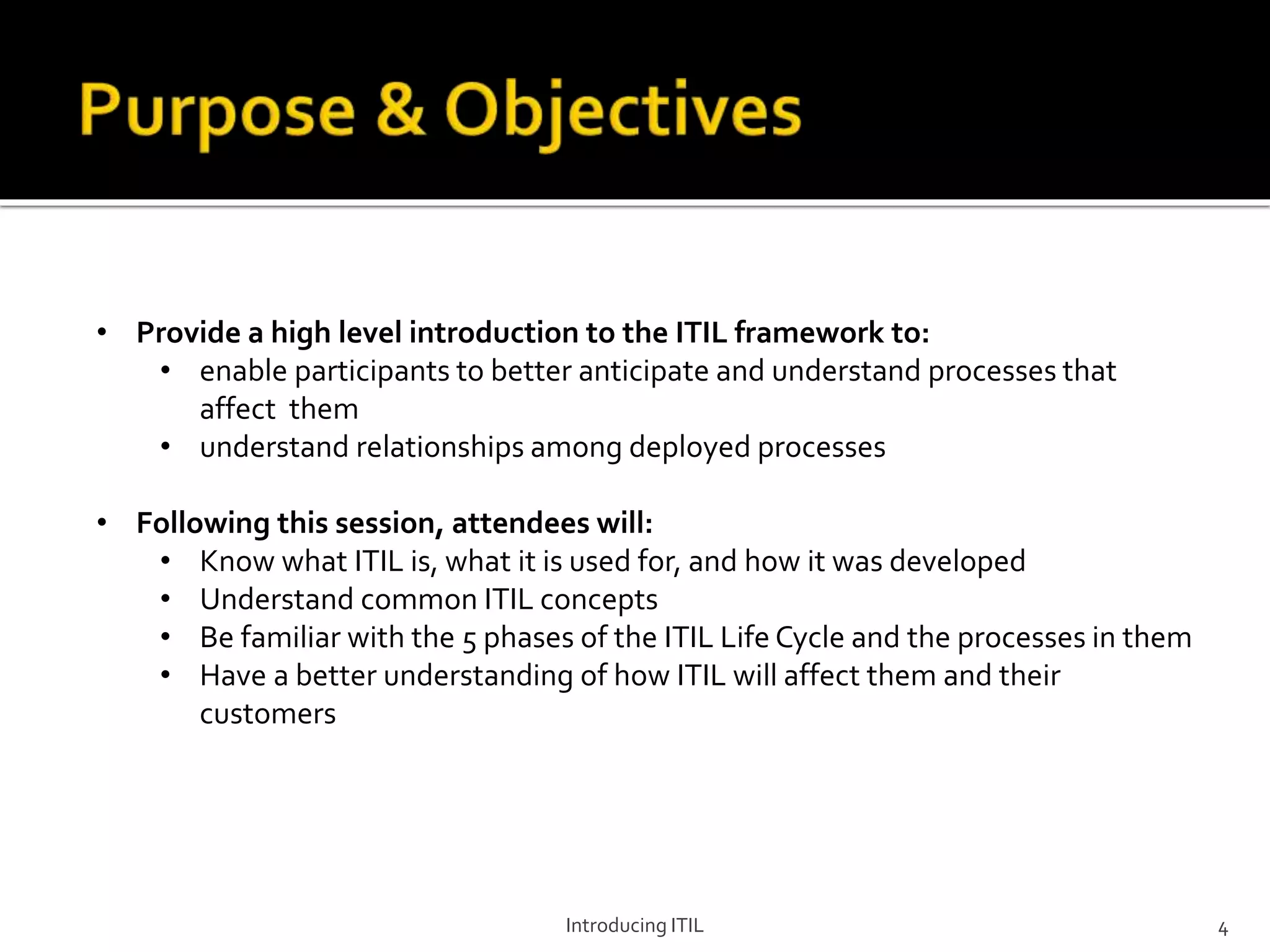 Introducing ITIL | PPTX