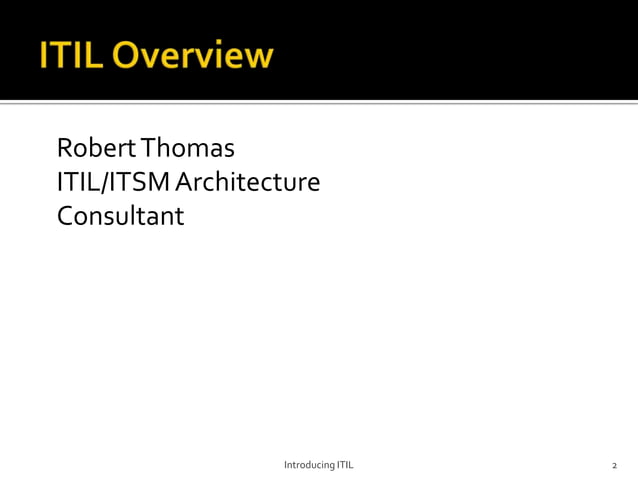 Introducing ITIL | PPTX