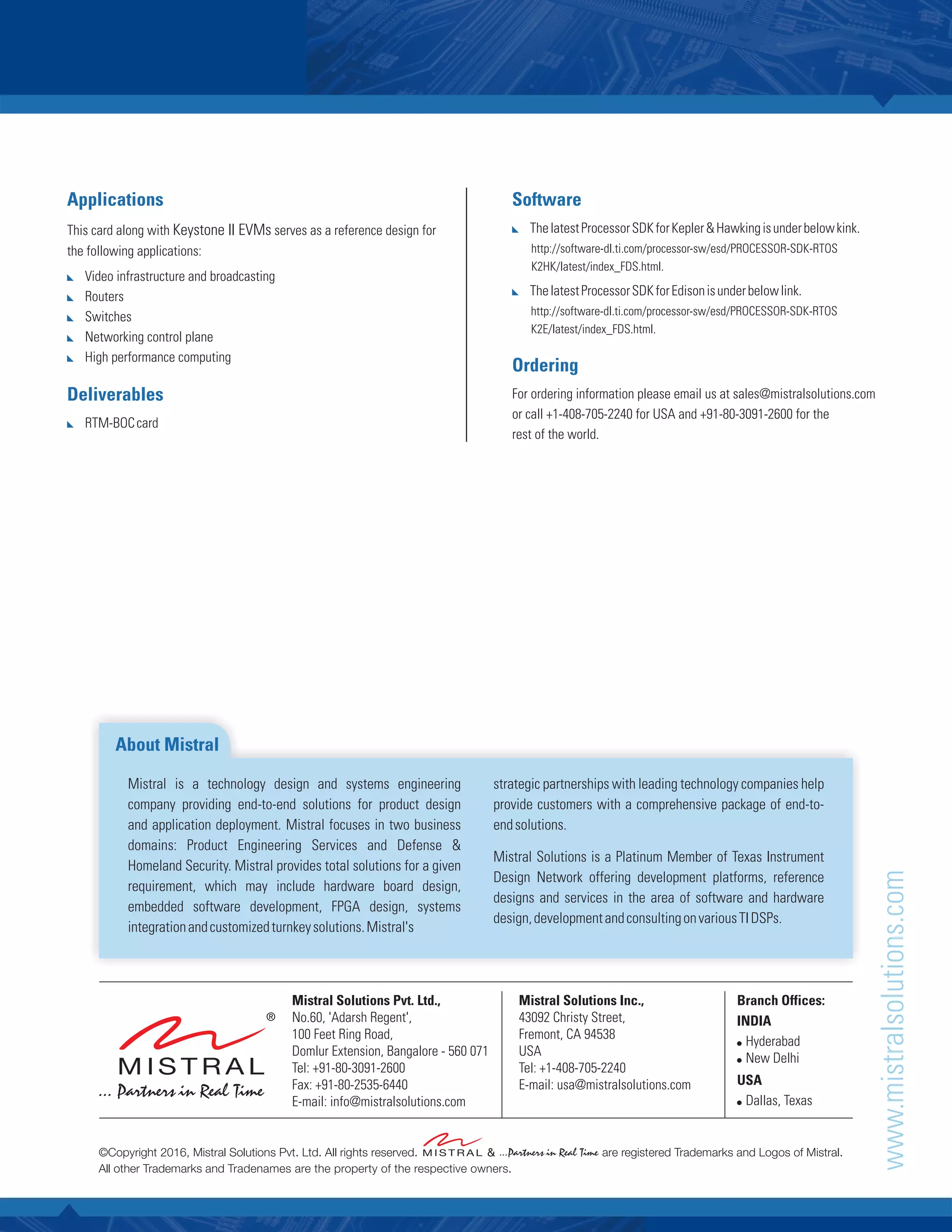 RTM Break Out Card - Datasheet | PDF
