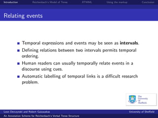 An Annotation Scheme for Reichenbach's Verbal Tense Structure | PPT