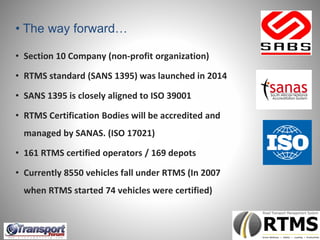 RTMS driving standards to promote best practices | PDF