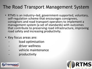 RTMS driving standards to promote best practices | PDF