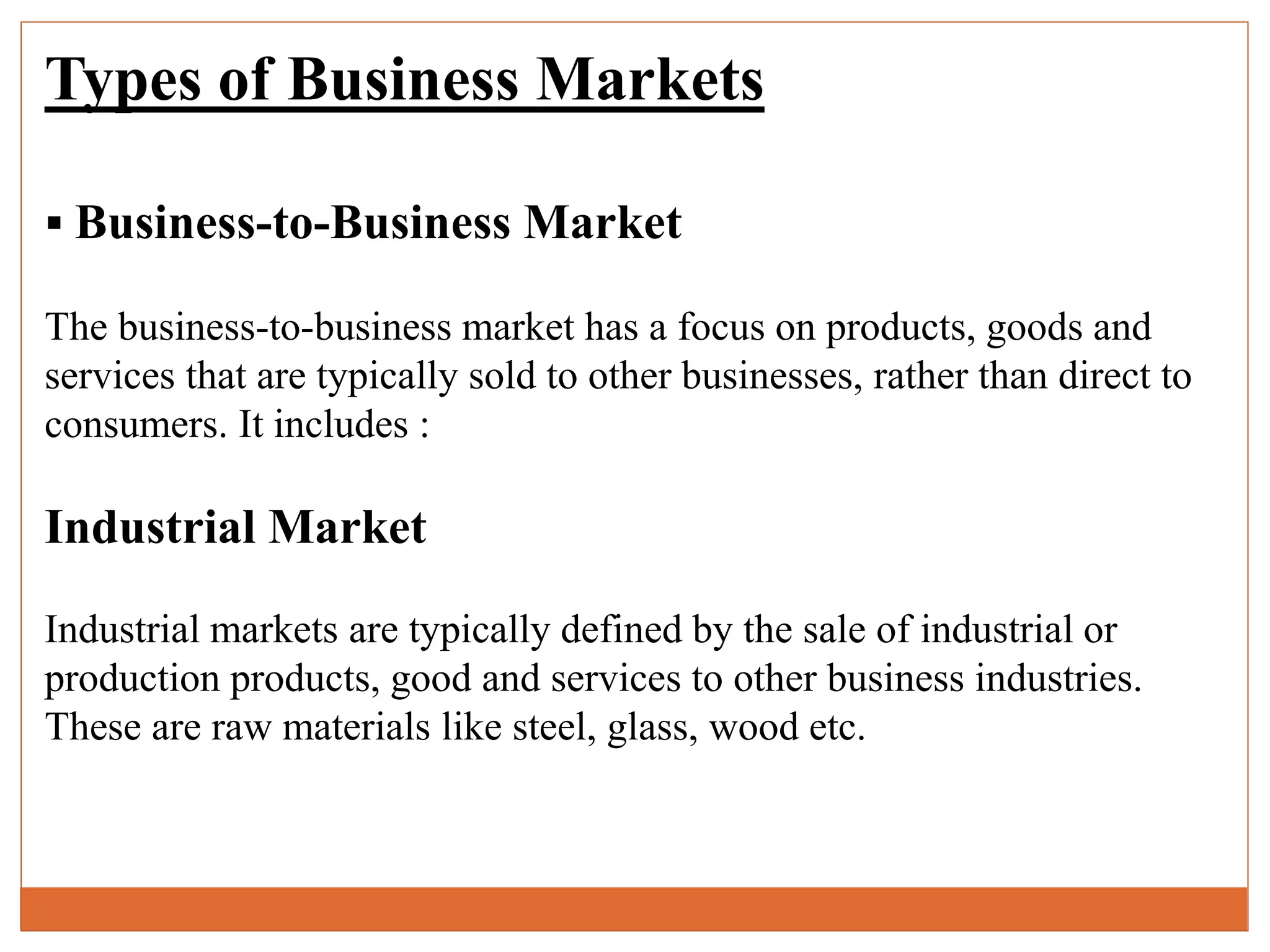 Consumer Market and Business Market | PPTX