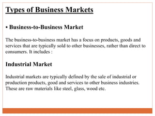 Consumer Market and Business Market | PPTX
