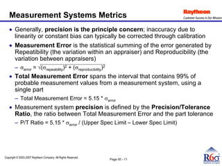 Measure System analysis and Gauge repeatability and reproducibility ...