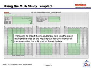 Measure System analysis and Gauge repeatability and reproducibility ...